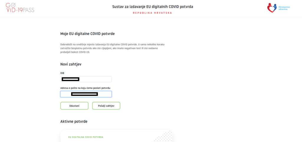 U Hrvatskoj od danas COVID potvrde: Kako do potvrde, korak po korak